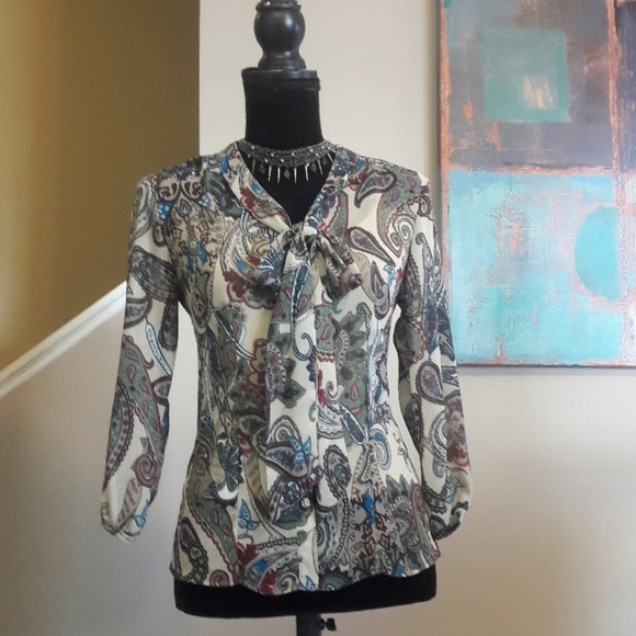 new directions | Tops | New Directions Paisley Printcamiblouse Set Nwot ...